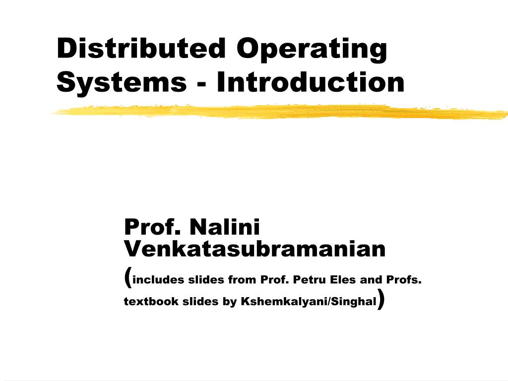 PPT - Distributed Operating Systems - Introduction PowerPoint ...