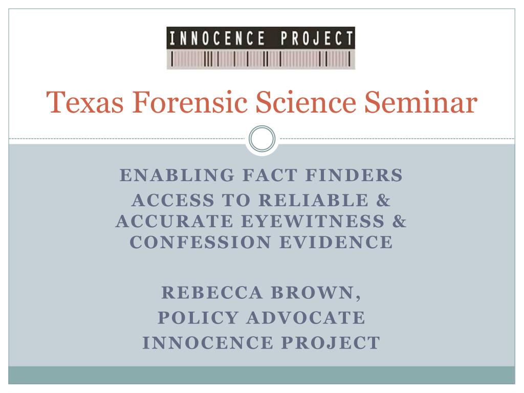 PPT - Texas Forensic Science Seminar PowerPoint Presentation, free ...