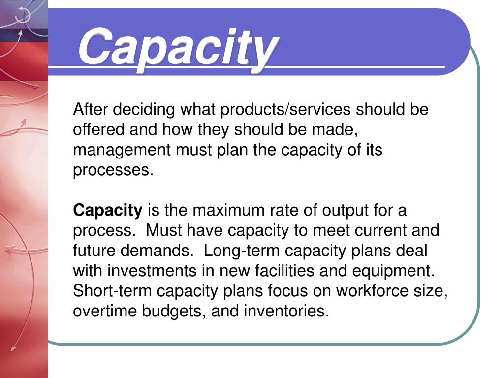PPT - Capacity PowerPoint Presentation, free download - ID:315124