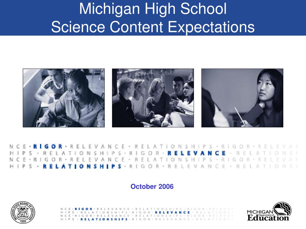 PPT - Michigan High School Science Content Expectations PowerPoint ...