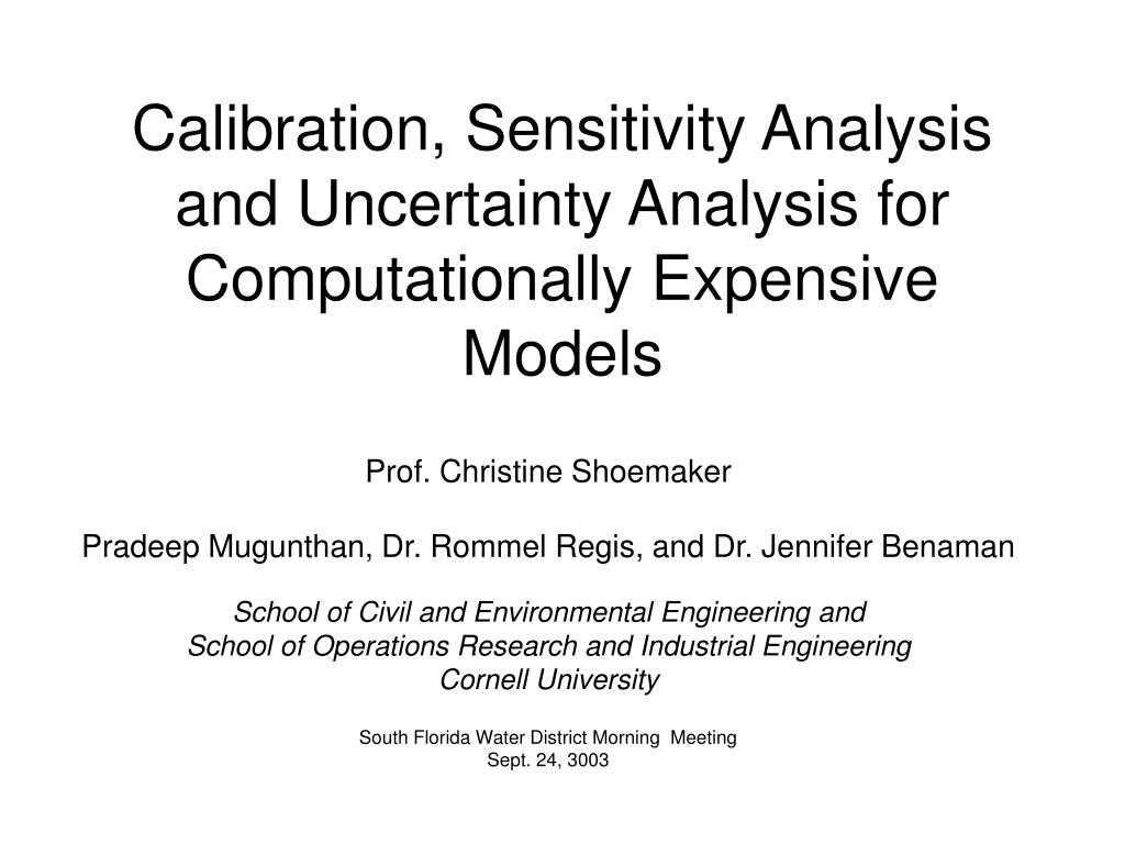 PPT - Calibration, Sensitivity Analysis and Uncertainty Analysis for ...