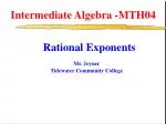 PPT - Radical Functions & Rational Exponents PowerPoint Presentation ...