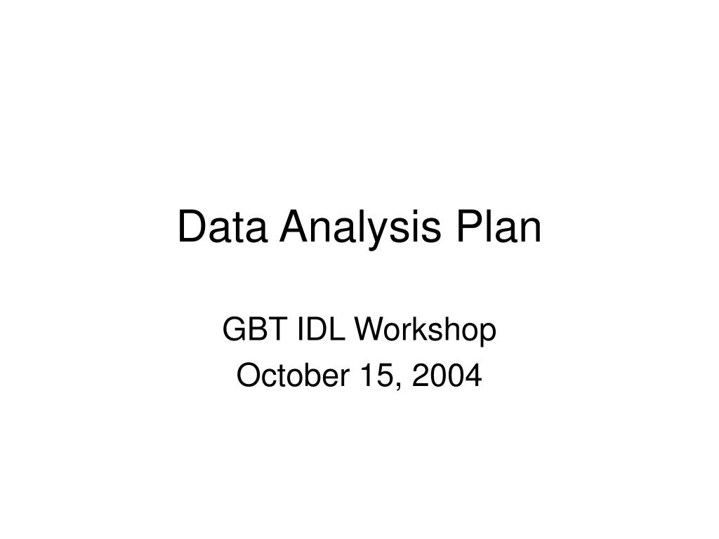 PPT - Data Analysis Plan PowerPoint Presentation, free download - ID:317480