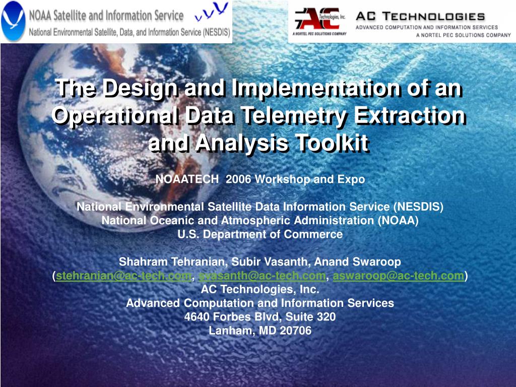 PPT - The Design and Implementation of an Operational Data Telemetry ...