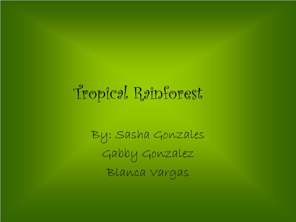 PPT - Tropical Rainforest PowerPoint Presentation, free download - ID ...