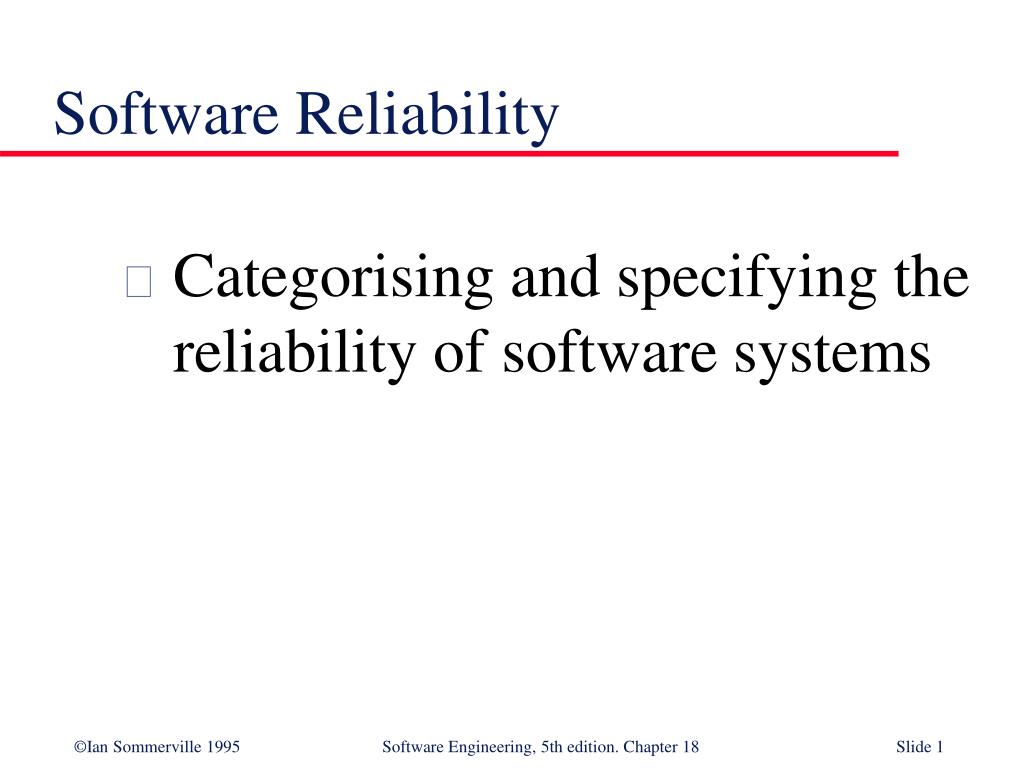 PPT - Software Reliability PowerPoint Presentation, free download - ID ...
