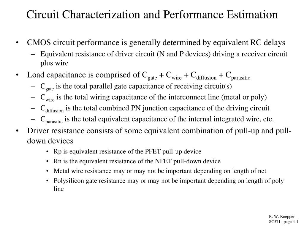 PPT - Circuit Characterization and Performance Estimation PowerPoint ...