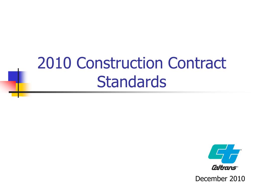 PPT - 2010 Construction Contract Standards PowerPoint Presentation ...