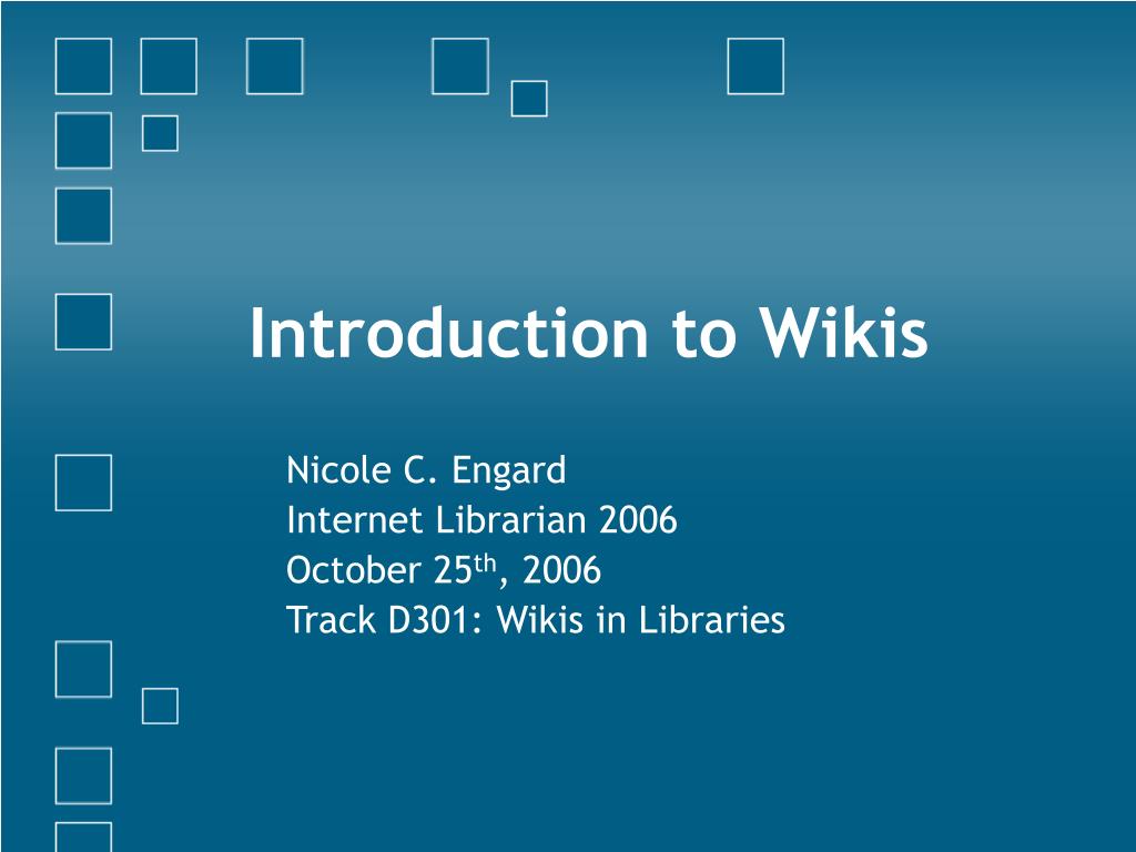 PPT - Introduction to Wikis PowerPoint Presentation, free download - ID ...
