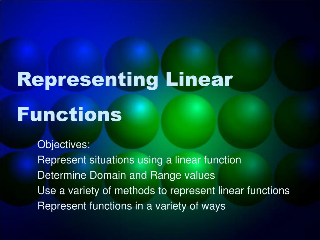 PPT - Representing Linear Functions PowerPoint Presentation, free ...
