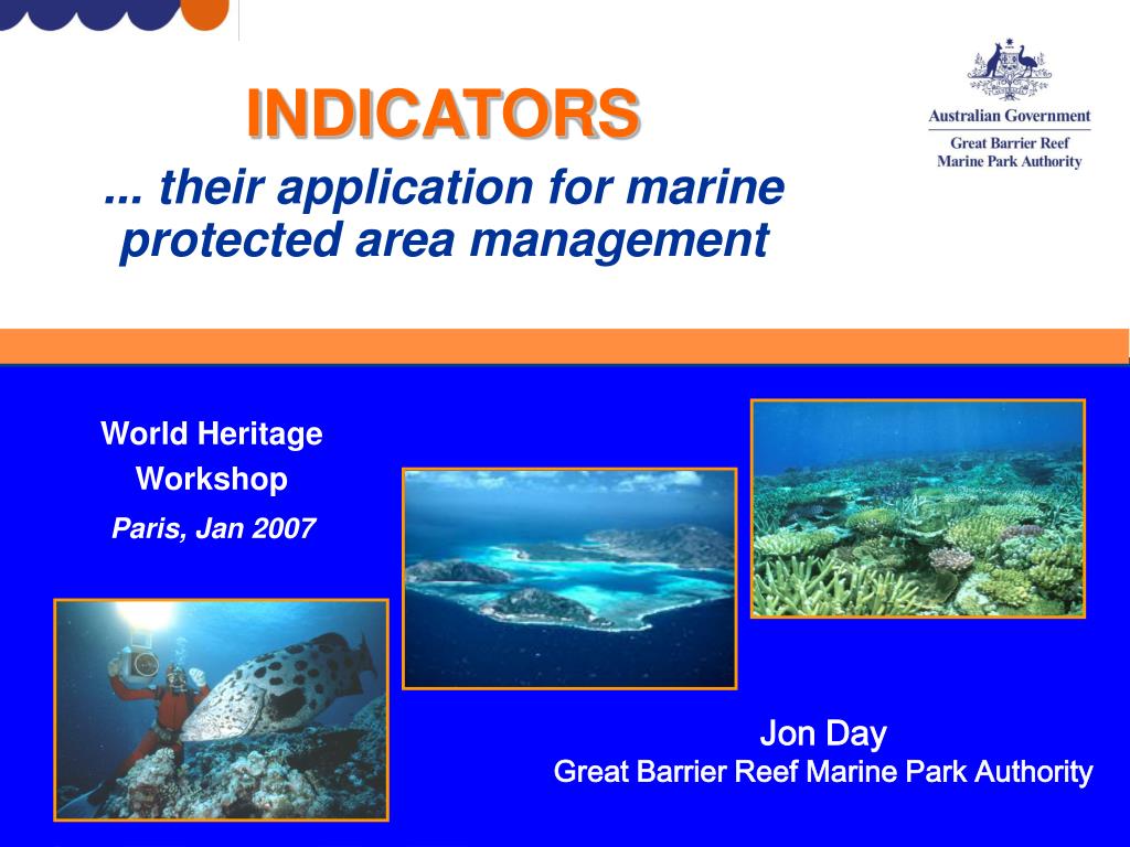 PPT - INDICATORS ... their application for marine protected area ...