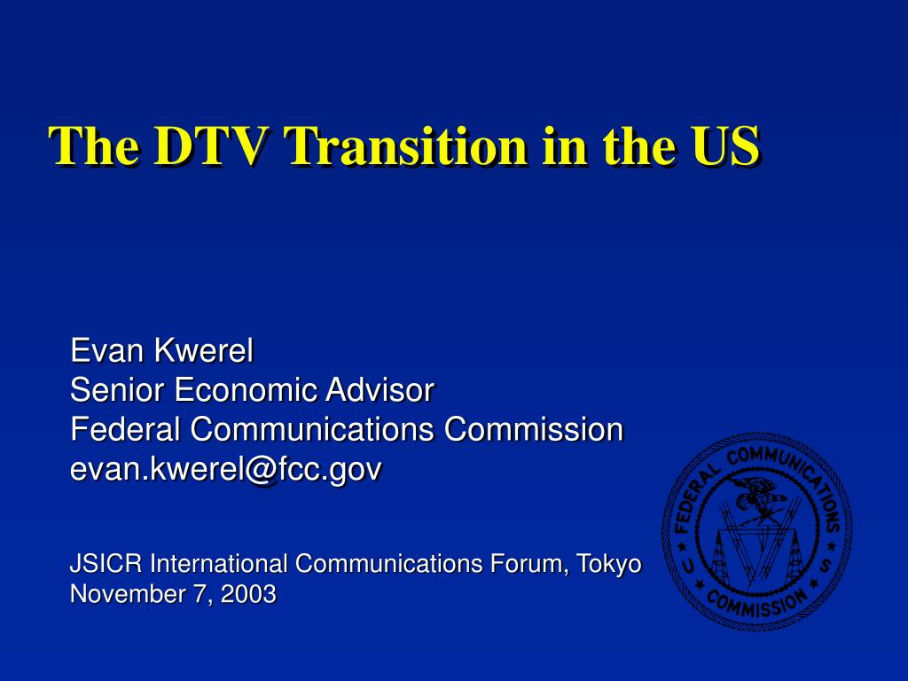 PPT - The DTV Transition in the US PowerPoint Presentation, free ...