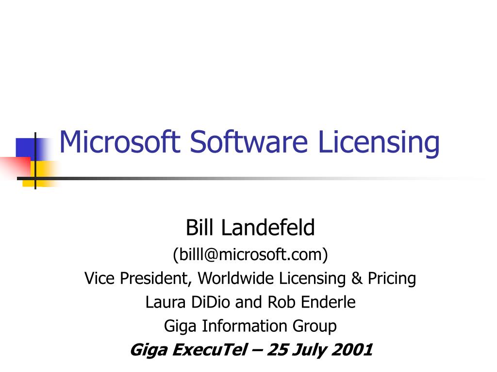 PPT - Microsoft Software Licensing PowerPoint Presentation, free ...