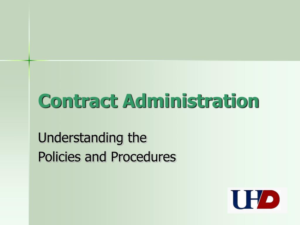PPT - Contract Administration PowerPoint Presentation, free download ...