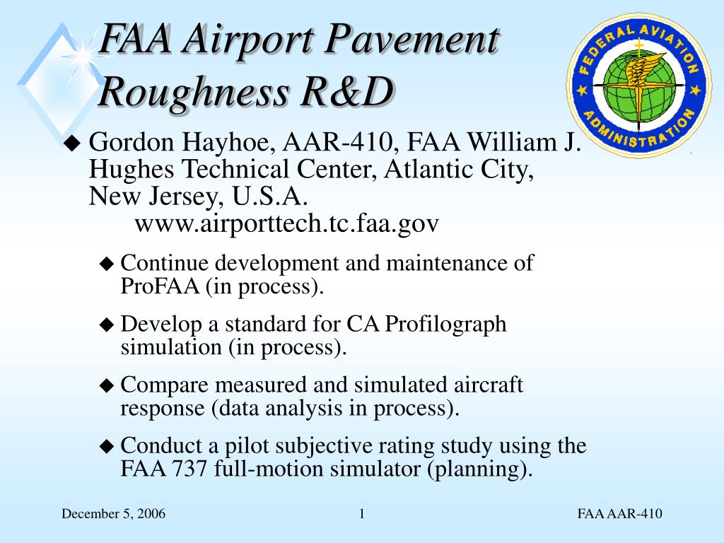 PPT - FAA Airport Pavement Roughness R&D PowerPoint Presentation - ID ...