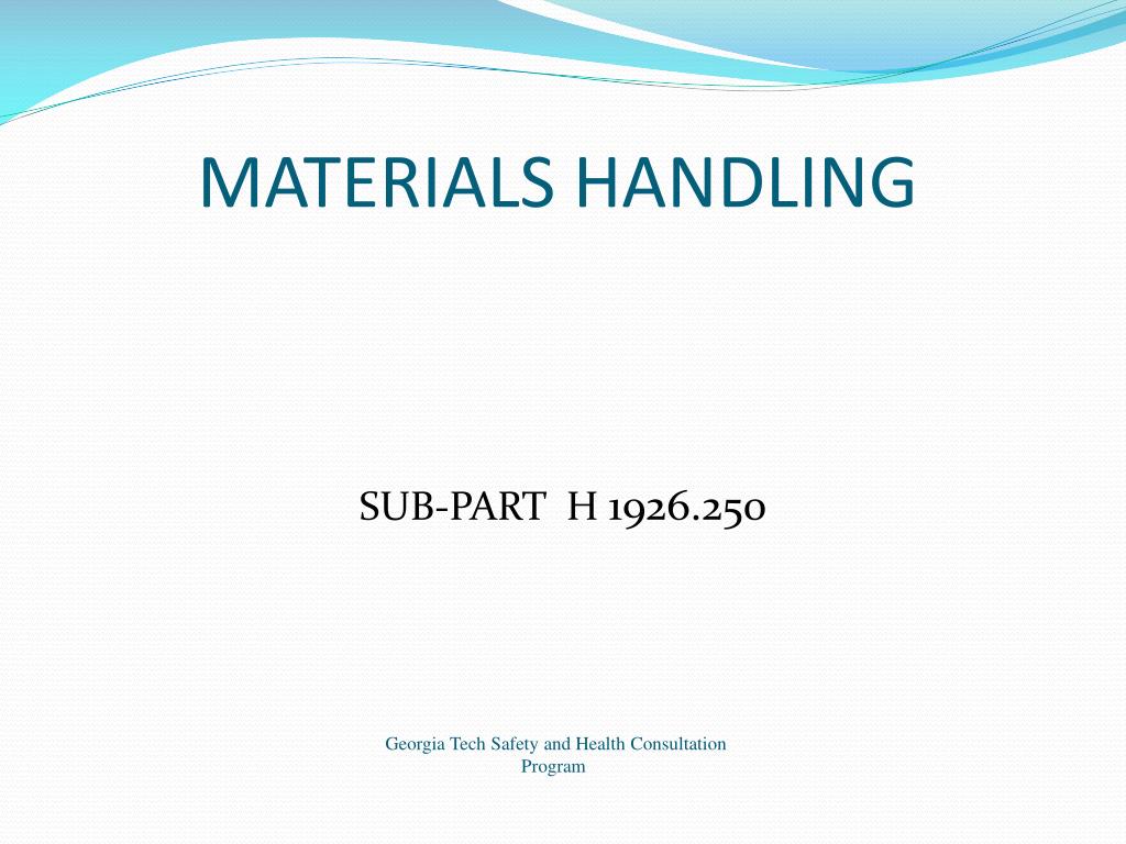 PPT - MATERIALS HANDLING PowerPoint Presentation, free download - ID:327547