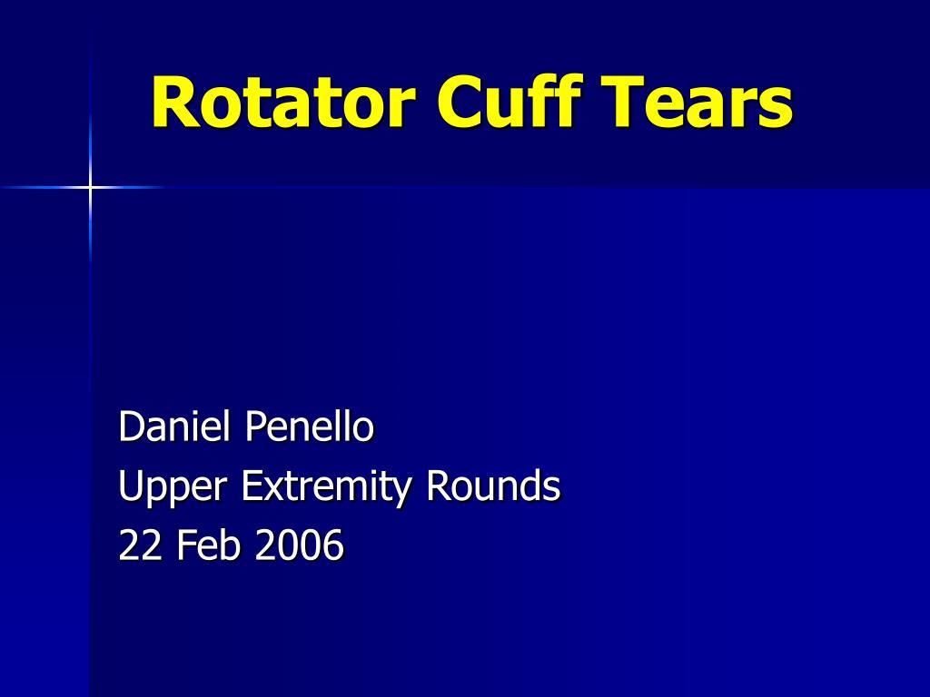 PPT - Rotator Cuff Tears PowerPoint Presentation, free download - ID:327809