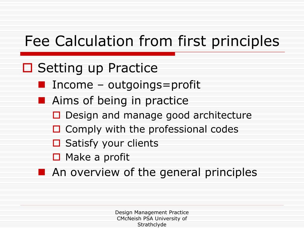 PPT - Fee Calculation from first principles PowerPoint Presentation ...