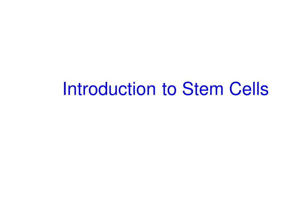 PPT - Introduction to Stem Cells PowerPoint Presentation, free download ...