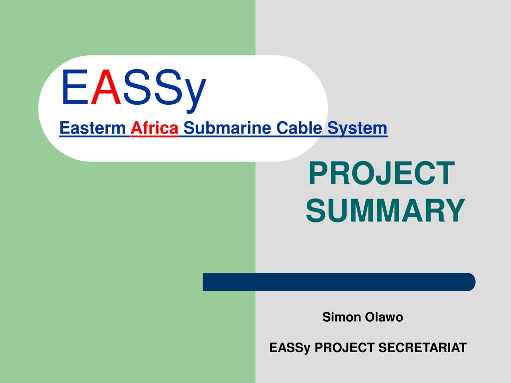 PPT - E A SSy Easterm Africa Submarine Cable System PowerPoint ...