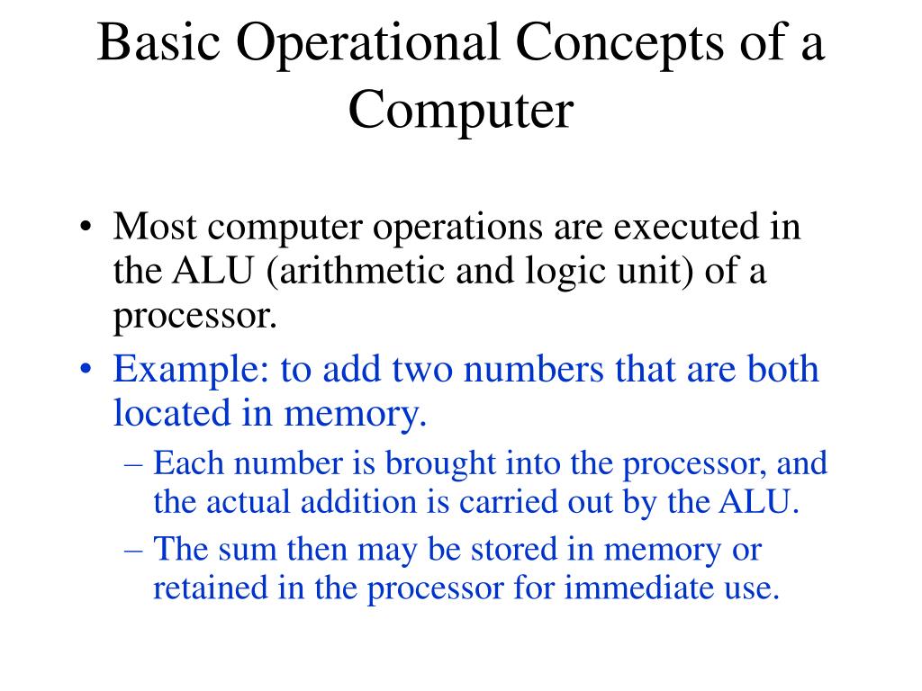 PPT - Basic Operational Concepts of a Computer PowerPoint Presentation ...