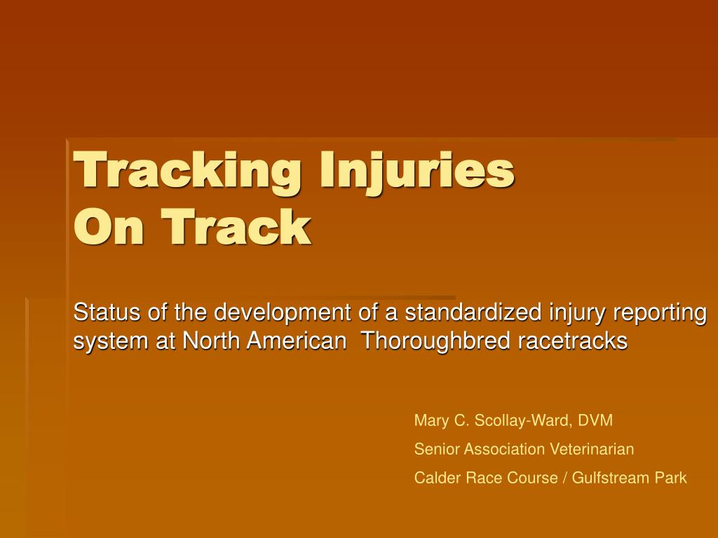 PPT - Tracking Injuries On Track PowerPoint Presentation, free download ...