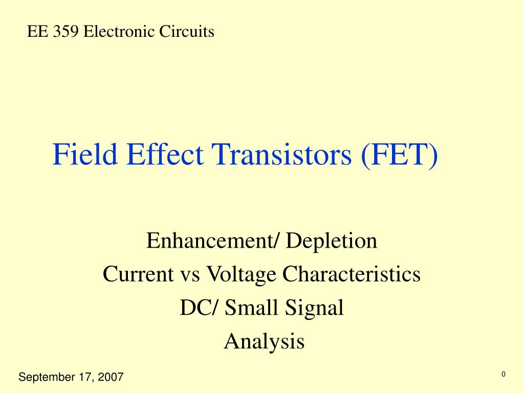 PPT - Field Effect Transistors (FET) PowerPoint Presentation, free download - ID:330846