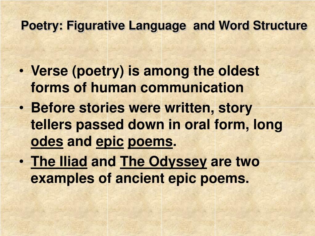 PPT - Poetry: Figurative Language and Word Structure PowerPoint ...