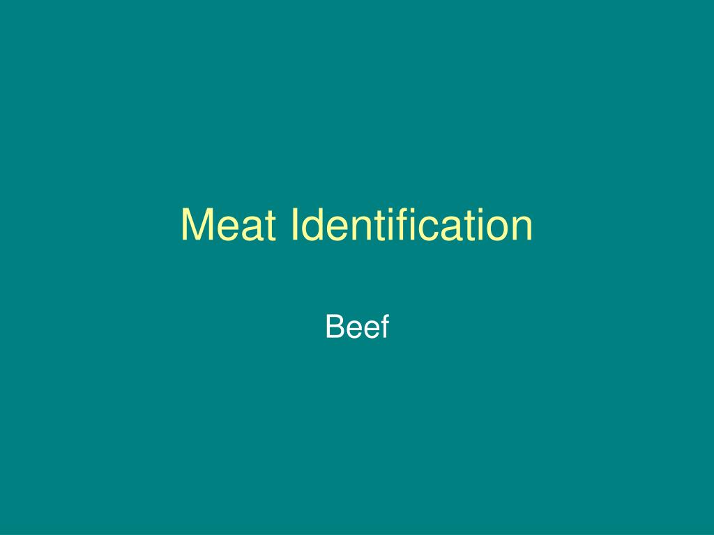 PPT - Meat Identification PowerPoint Presentation, free download - ID ...