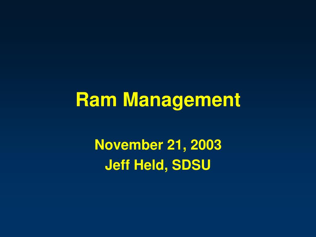 PPT - Ram Management PowerPoint Presentation, free download - ID:332700