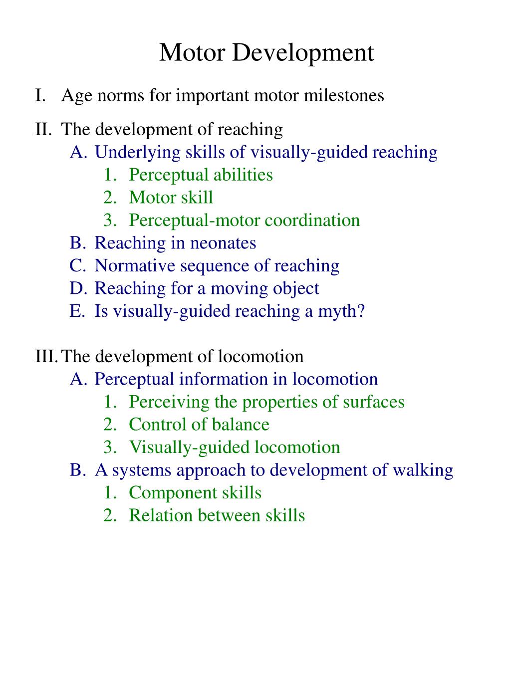 PPT - Motor Development PowerPoint Presentation, free download - ID:333949