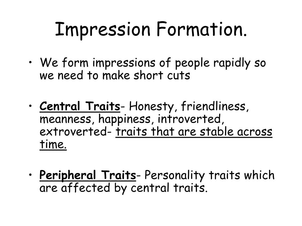 PPT - Impression Formation. PowerPoint Presentation, free download - ID ...