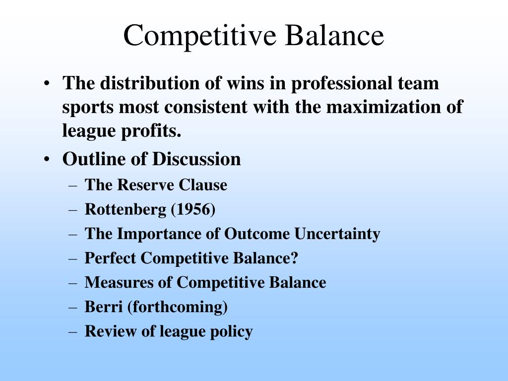 PPT - Competitive Balance PowerPoint Presentation, free download - ID:33424