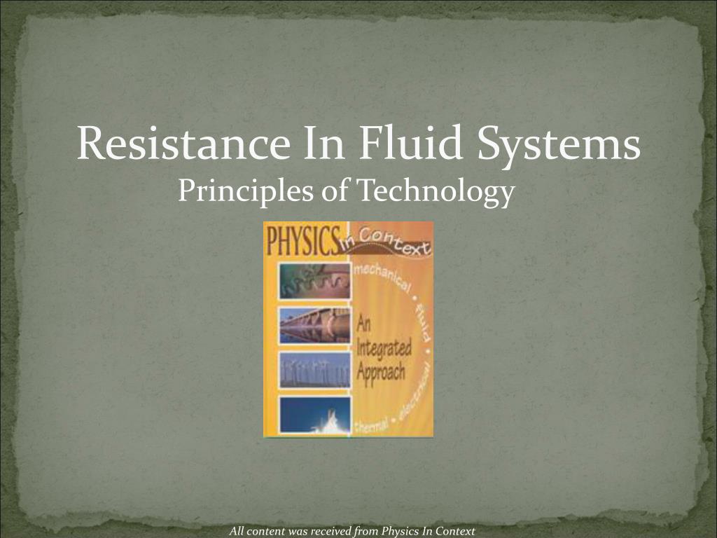 PPT - Resistance In Fluid Systems PowerPoint Presentation, free ...