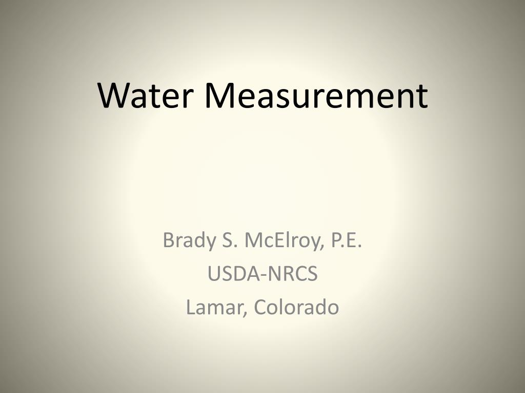 PPT - Water Measurement PowerPoint Presentation, free download - ID:336779