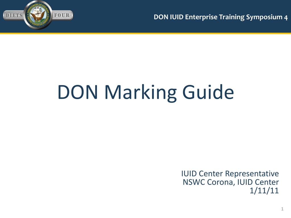 PPT - DON Marking Guide PowerPoint Presentation, free download - ID:337481