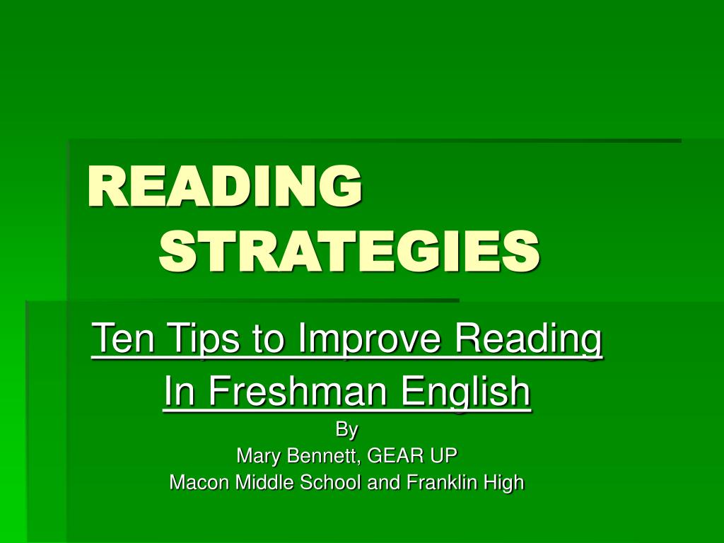 PPT - READING STRATEGIES PowerPoint Presentation, free download - ID:341267