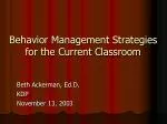 PPT - Classroom & Behavior Management PowerPoint Presentation, free download - ID:4175827