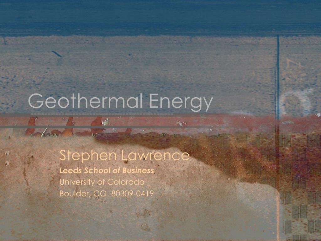 PPT - Geothermal Energy PowerPoint Presentation, free download - ID:342991