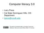 PPT - COMPUTER LITERACY PowerPoint Presentation, free download - ID:5437636