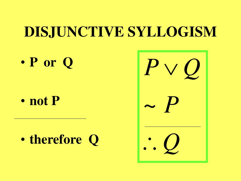 PPT - DISJUNCTIVE SYLLOGISM PowerPoint Presentation, free download - ID ...