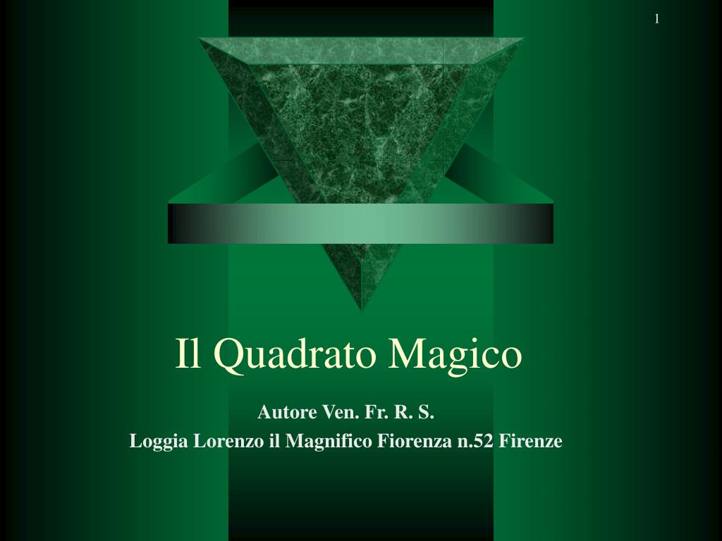 PPT - Il Quadrato Magico PowerPoint Presentation, free download - ID:346419