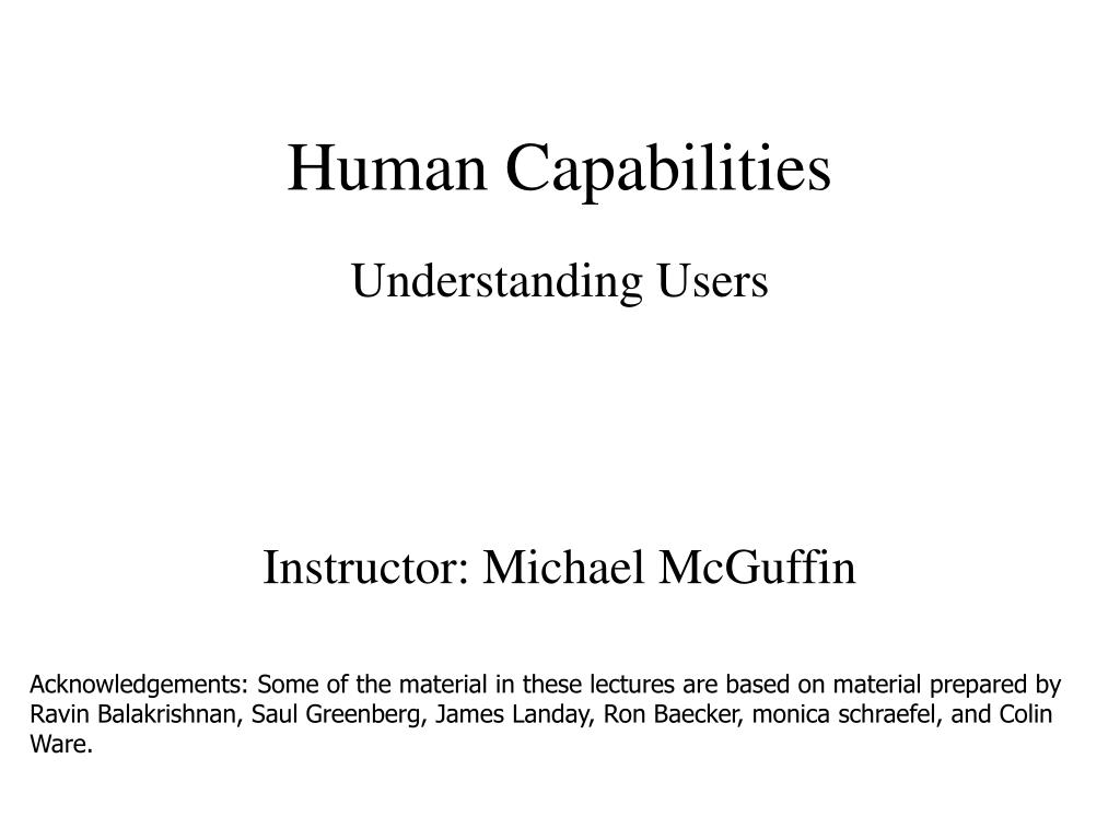PPT - Human Capabilities PowerPoint Presentation, free download - ID:347013