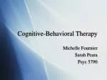 PPT - Cognitive Behavioral Therapy for Depression– an introduction ...