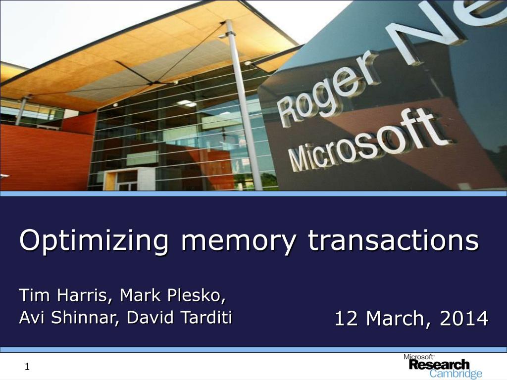 PPT - Optimizing memory transactions PowerPoint Presentation, free download - ID:348770