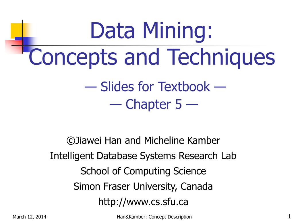 Ppt Data Mining Concepts And Techniques — Slides For Textbook — — Chapter 5 — Powerpoint