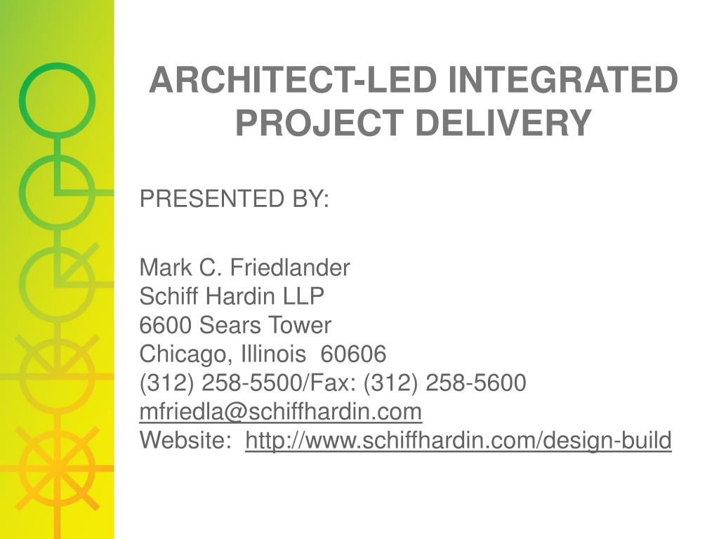 PPT - ARCHITECT-LED INTEGRATED PROJECT DELIVERY PowerPoint Presentation ...
