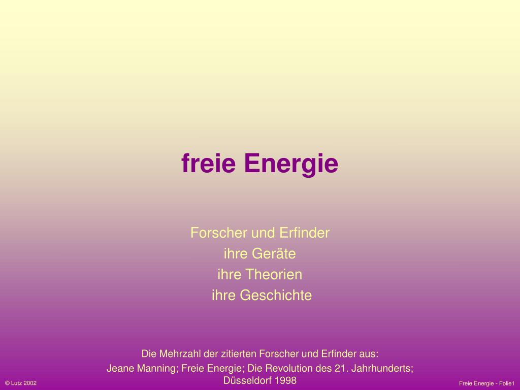 PPT - freie Energie PowerPoint Presentation, free download - ID:349490