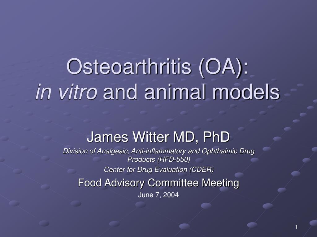 PPT - Osteoarthritis (OA): in vitro and animal models PowerPoint ...