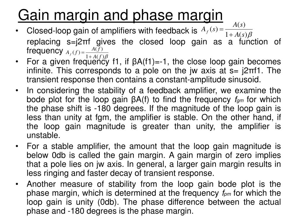 PPT - Gain margin and phase margin PowerPoint Presentation, free ...
